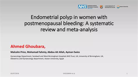 Endometrial Polyp In Women With Postmenopausal Bleeding A Systematic Review And Meta Analysis Pptx