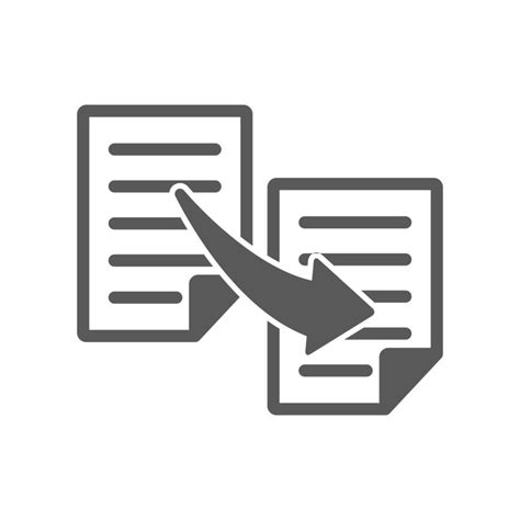 vector illustration icon duplicating copying files data minimalist