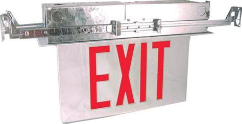 Westgate Xtr 1rcw Em Led Recessed Edgelit White Canopy Led Exit Sign