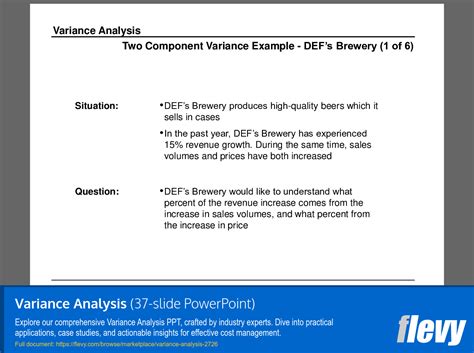 Variance Analysis Ppt Slide Deck