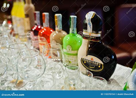 Hai, Ukraine - 08 February, 2018: Sheridan`s Coffee Liqueur and ...