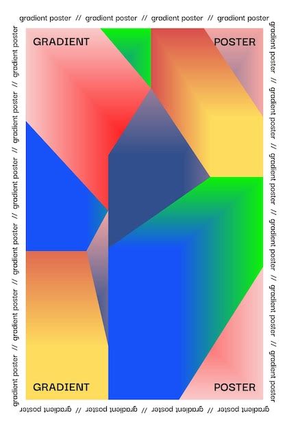 Premium Vector Abstract Gradien Shapes Poster