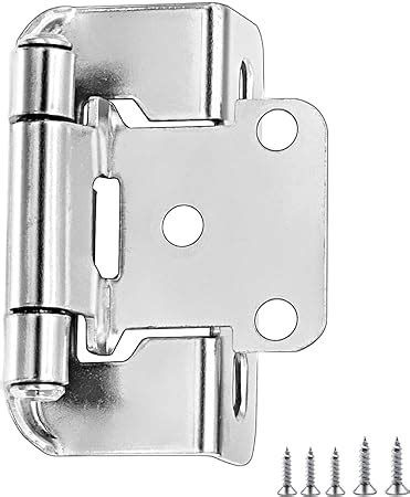 30 Pack 15 Pairs Brushed Nickel Cabinet Hinges 1 2 Inch Overlay