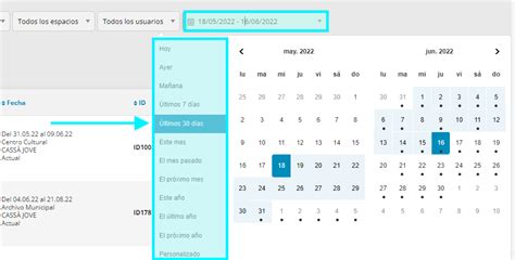 Filtros Por Rango De Fechas En El Gestor Eventis Ayuda