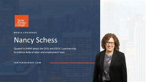 Tarter Krinsky And Drogin Llp On Linkedin Nancy Schess Recently Spoke To Shrms Leah Shepherd On