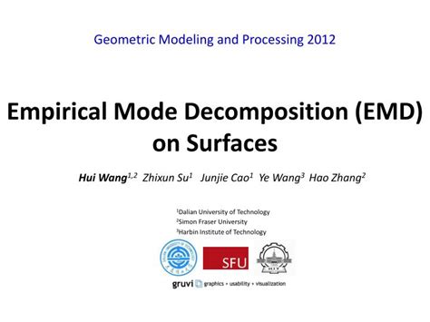 PPT Empirical Mode Decomposition EMD On Surfaces PowerPoint Presentation ID