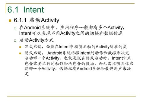 安卓系统android应用程序开发ppt教材第6章组件通信与广播消息1人人文库网