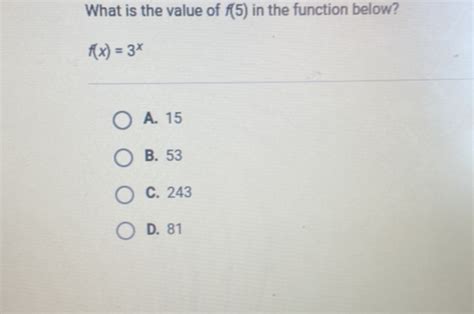What Is The Value Of F 5 In The Function StudyX