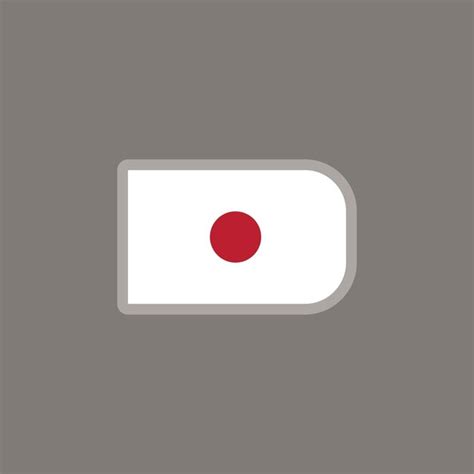 Ilustración de la plantilla de la bandera de japón Vector Premium