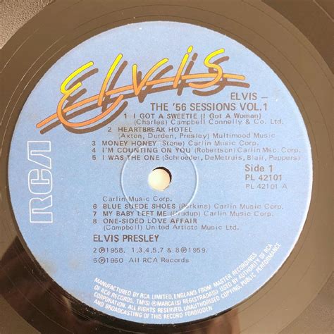 Yahooオークション Lp Elvis Presley The 56 Sessions Volume 1