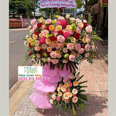 Lẵng Hoa Kệ Hoa Chúc Mừng Khai Trương Hồng Phát Mã Số 165