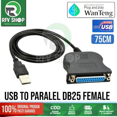 Jual Kabel Usb To Paralel Db25 Female Port Lpt Printer Converter