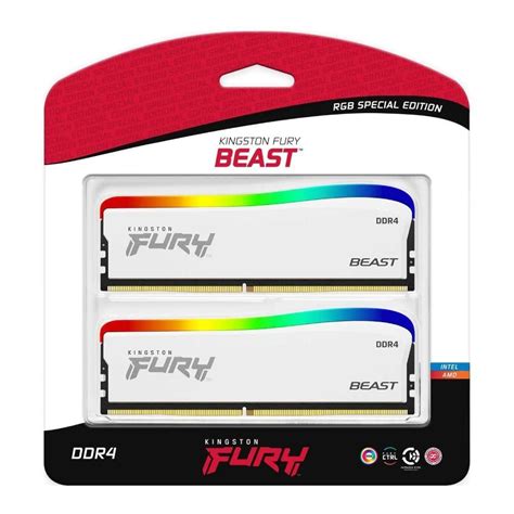 แรมพีซี Kingston Ram 32gb Kit Fury Beast Rgb Special Edition White