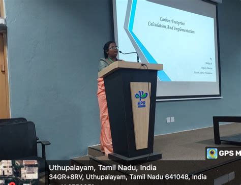 Industry Expert Lecture On Carbon Footprint Calculation And Implementation Kpr Institute