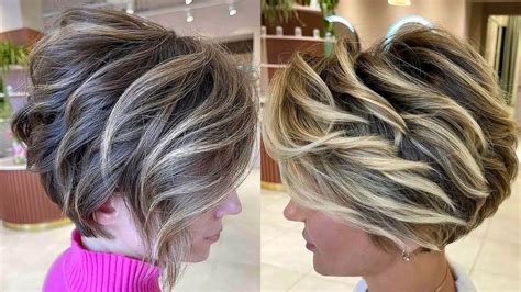 Short Stacked Haircuts For Fine Thin Hair Female Over 40