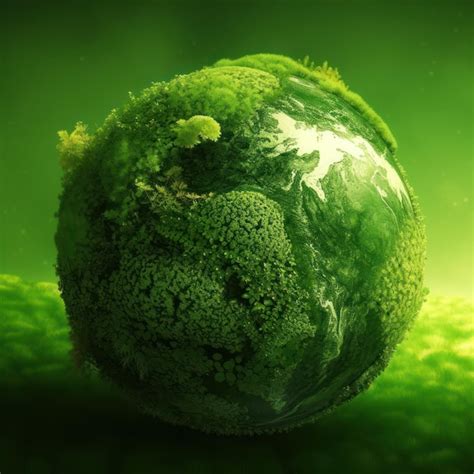 Un Planeta Verde Foto Premium