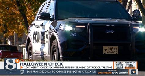 Probation Agents Doing Halloween Checks On Sex Offender Residences In