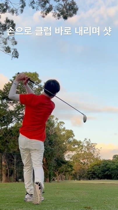 간결하게 손으로 클럽 공으로 바로 내리며 임팩샷 Youtube