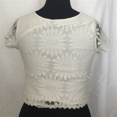 Forever 21 Tops Crocheted Lace Crop Top Poshmark