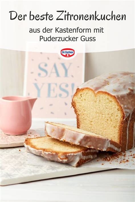 Zitronen Kastenkuchen Rezept Dr Oetker Recipe Desserts Recipes