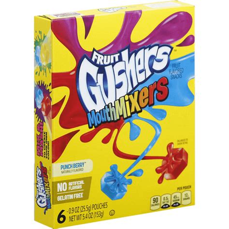 Fruit Gushers Fruit Flavored Snacks Mouth Mixers Punch Berry Buehlers