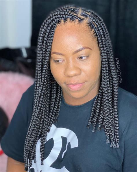 Matchless Knotless Box Braids Bob Black African Curly Hairstyles Cute