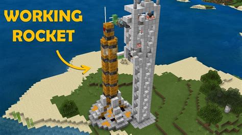 A Giant Working Rocket Minecraft Bedrock [mcpe Win10 Console] Youtube