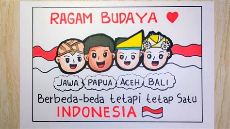 Cara Menggambar Poster Kebudayaan Indonesia Youtube R