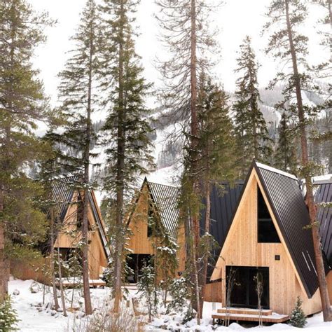 Skylab Arranges Series Of A Frame Colorado Cabins In Snowflake Pattern