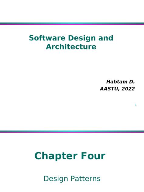 Sda 4 Chapter Four Pdf Class Computer Programming Software Design Pattern