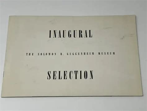 1959 The Solomon R Guggenheim Museum Inaugural Selection Nyc Booklet