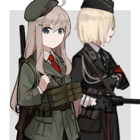 Mp And Beretta Model Girls Frontline Drawn By Rampart Danbooru