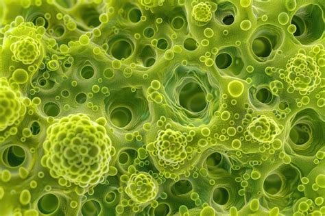 Premium Photo Microscopic View Of Algae Cells For Biofuel Production