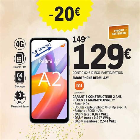 Promo Smartphone Redmi A2 Chez E Leclerc ICatalogue Fr