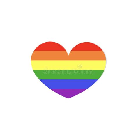 Rainbow Flag Lgbt Symbol On Heart Vector Seamless Pattern Background