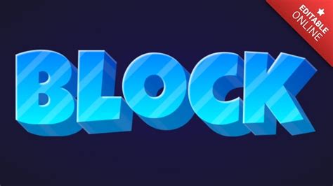 Block Blue Space 3d Text Effect Generator
