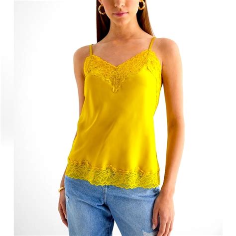 Express Tops Nwt Express Xl Antique Moss Satin Lace Trim Vneck