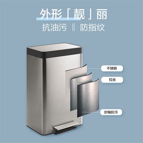 科勒垃圾分类垃圾桶家用厨房垃圾桶大容量大号不锈钢商用户外带盖虎窝淘