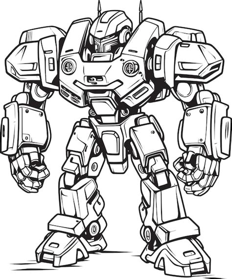 Cybernetic Avenger Vector Logo With Sci Fi Macha Warrior Mech Enforcer