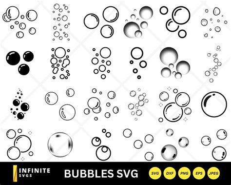 Bubbles Svg 24 Bubble Bundle Bubbles Clipart Bubble Svg Bubbles Cut