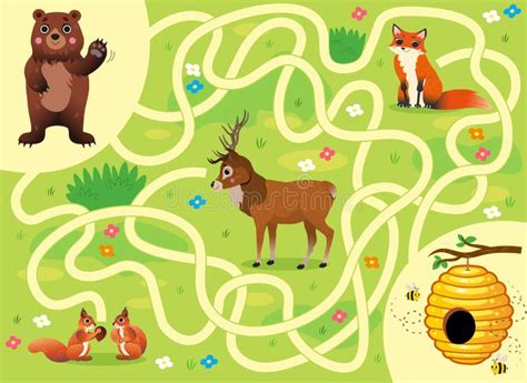 Bear Fox Maze Stock Illustrations 42 Bear Fox Maze Stock