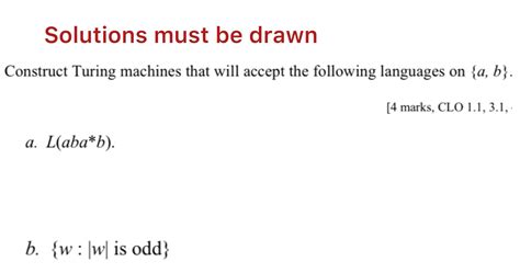 Solved Solutions Must Be Drawnconstruct Turing Machines That