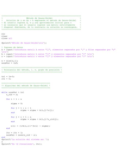 M Todo De Gauss Seidel