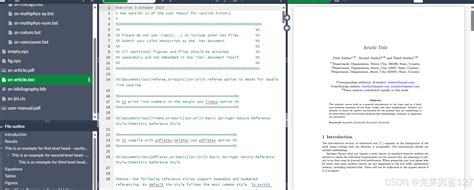 分享一个springer模板关于论文作者和单位信息的修改范例，以及applied Intelligence期刊latex模板的下载链接 技术栈
