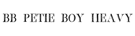 BB Petie Boy Heavy Font FFonts Net