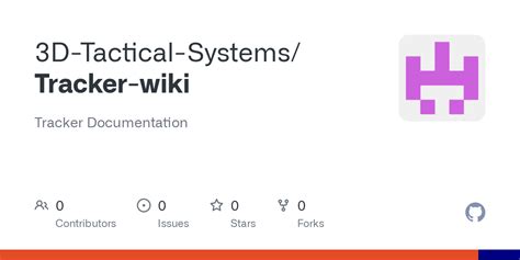 Github 3d Tactical Systemstracker Wiki Tracker Documentation