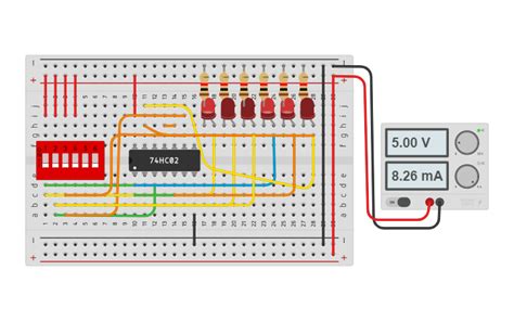 Circuit Design Nor Gate Tinkercad