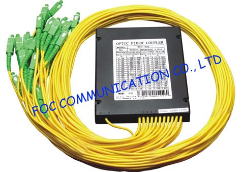 Telecom Networks Fiber PLC Splitter With SC APC Connector ABS Module