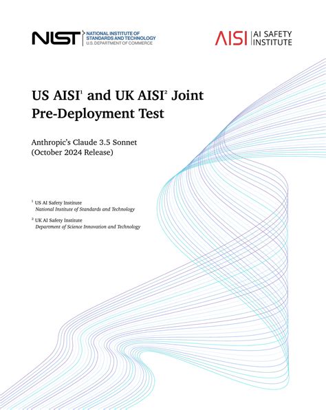 Pre Deployment Evaluation Of Anthropics Upgraded Claude 3 5 Sonnet Nist