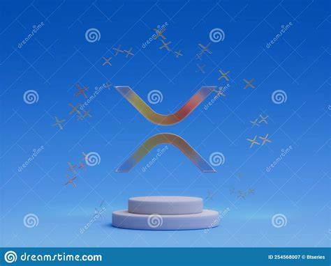 XRP Crypto Letter X Podium Platform Abstract Minimal Showcase 3D